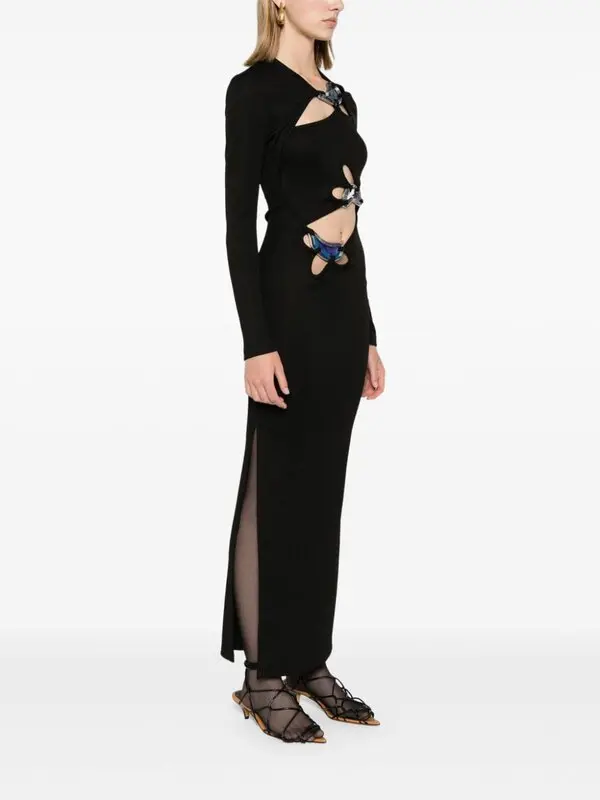 Christopher Esber Cut-out Ribbed Maxi Dress