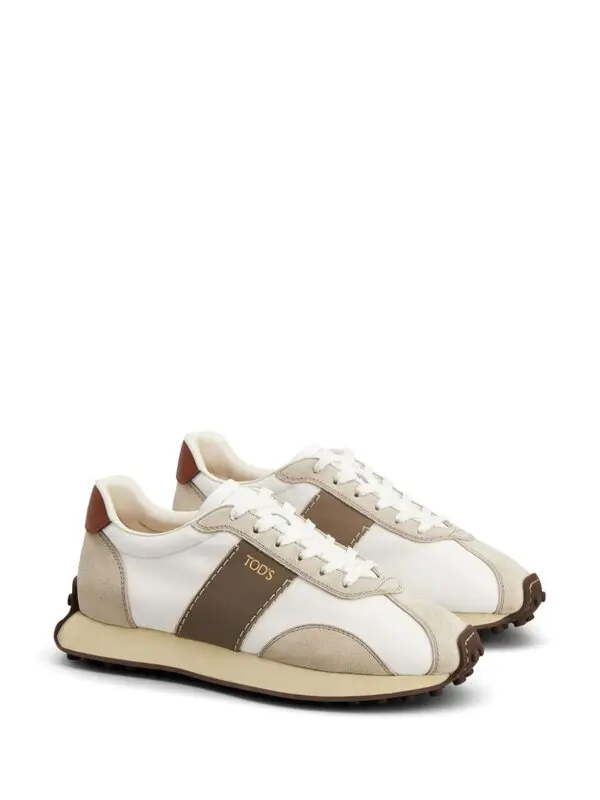 TOD'S Suede-trimmed Sneakers - White