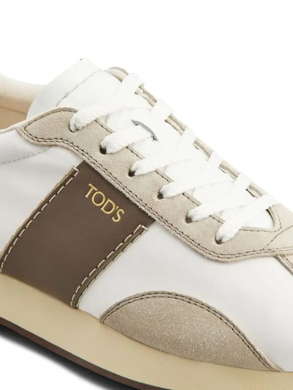 TOD'S Suede-trimmed Sneakers - White