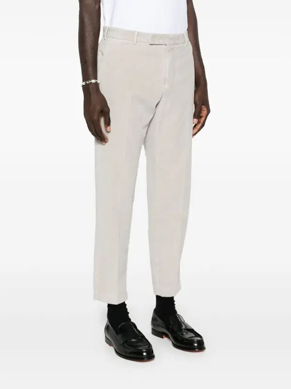 PT TORINO Mid-rise Corduroy Tapered Trousers