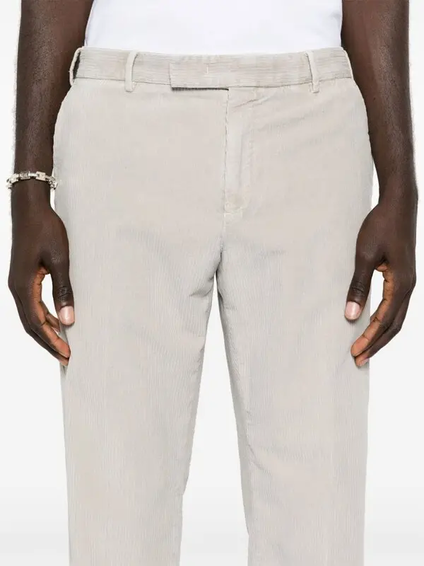 PT TORINO Mid-rise Corduroy Tapered Trousers