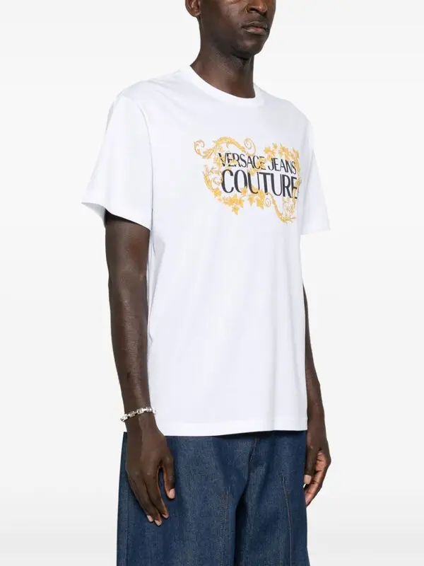 Versace Logo-print Cotton T-shirt - White