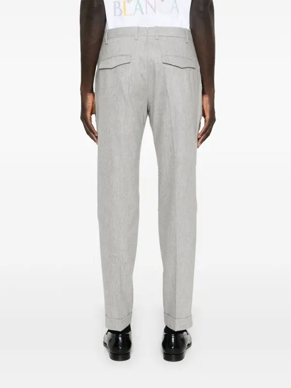 PT TORINO Mid-rise Tapered Trousers - Grey