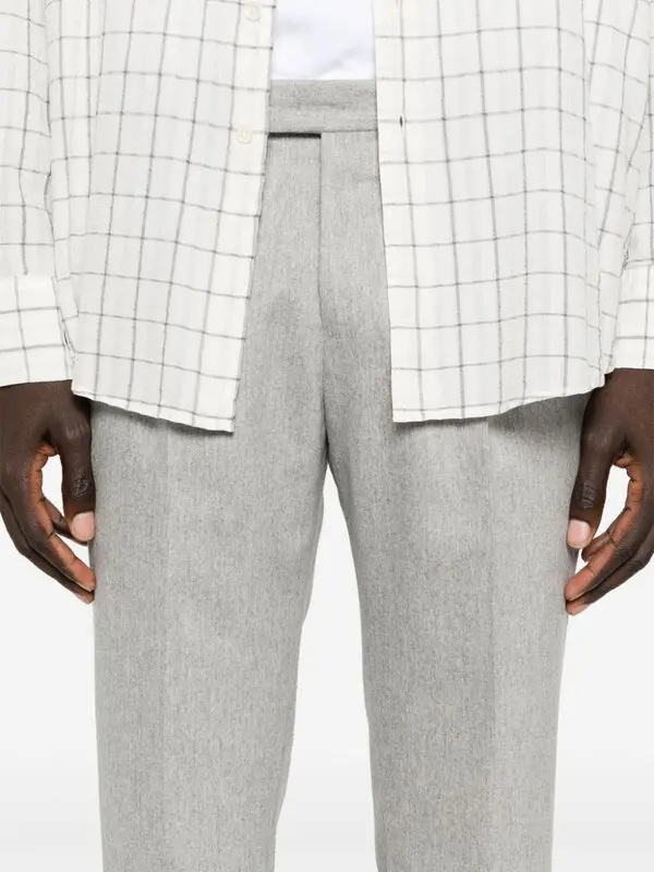 PT TORINO Mid-rise Tapered Trousers - Grey
