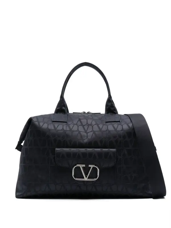 Valentino Garavani Vlogo Jacquard Holdall - Black