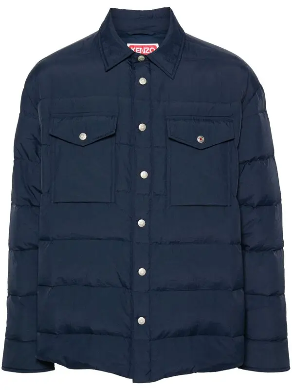 Kenzo Classic-collar Quilted Shirt Jacket