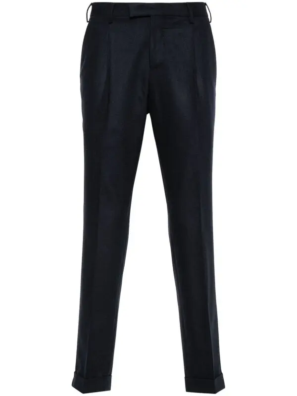 PT TORINO Mid-rise Tapered Trousers - Blue