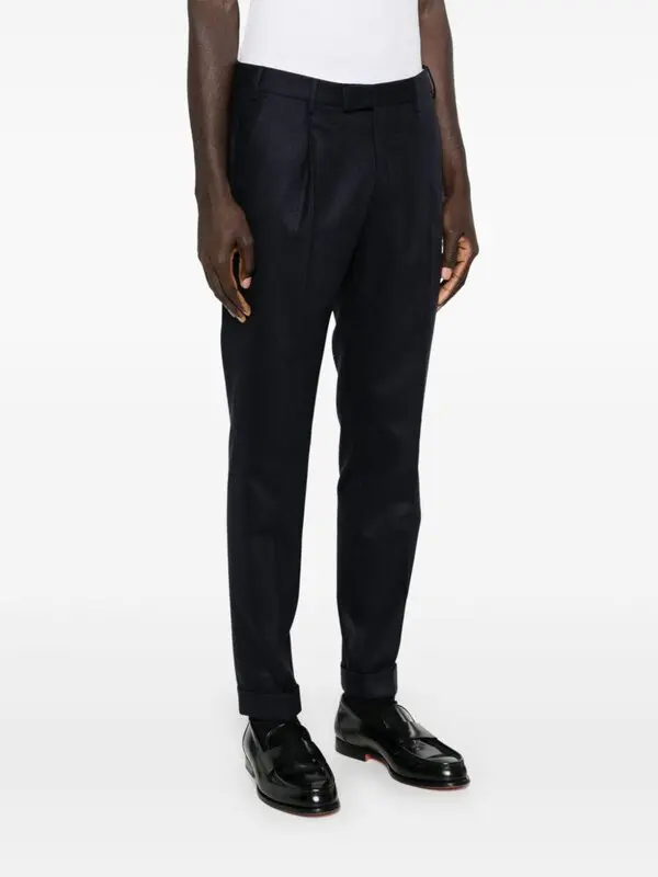 PT TORINO Mid-rise Tapered Trousers - Blue