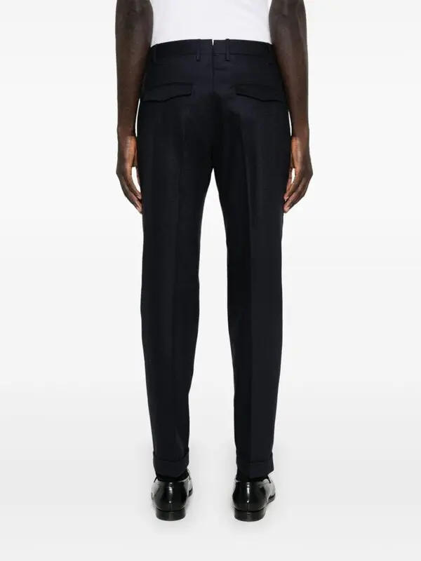 PT TORINO Mid-rise Tapered Trousers - Blue