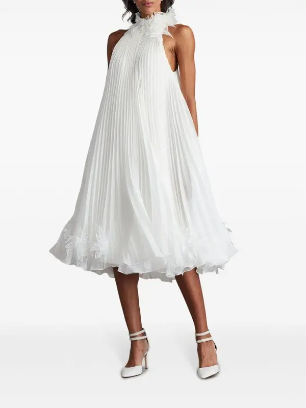 open lace back dress Tadashi Shoji Women's Side Ruffle Strapless Gown - Blue