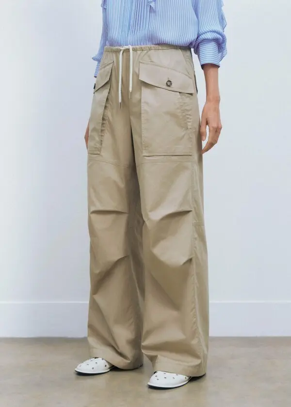 ME+EM Cotton Parachute Trouser