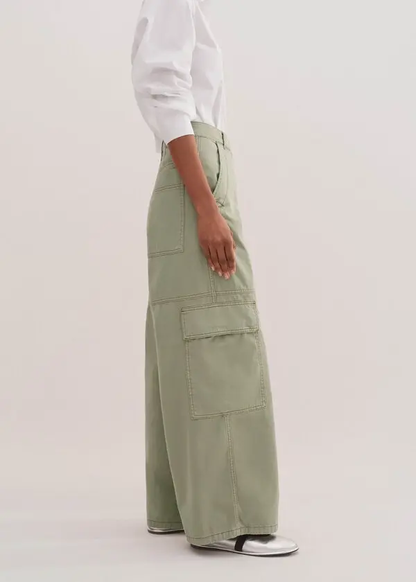 ME+EM Relaxed Straight-leg Utility Pant - Silver Sage