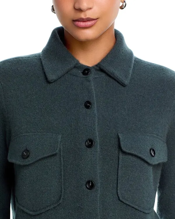 Aqua 100% Cashmere Button Down Shirt