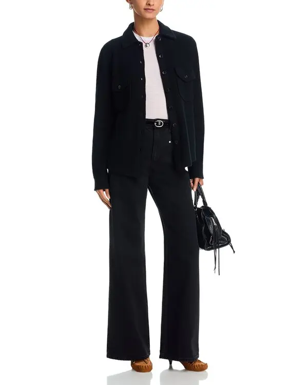 Aqua 100% Cashmere Button Down Shirt