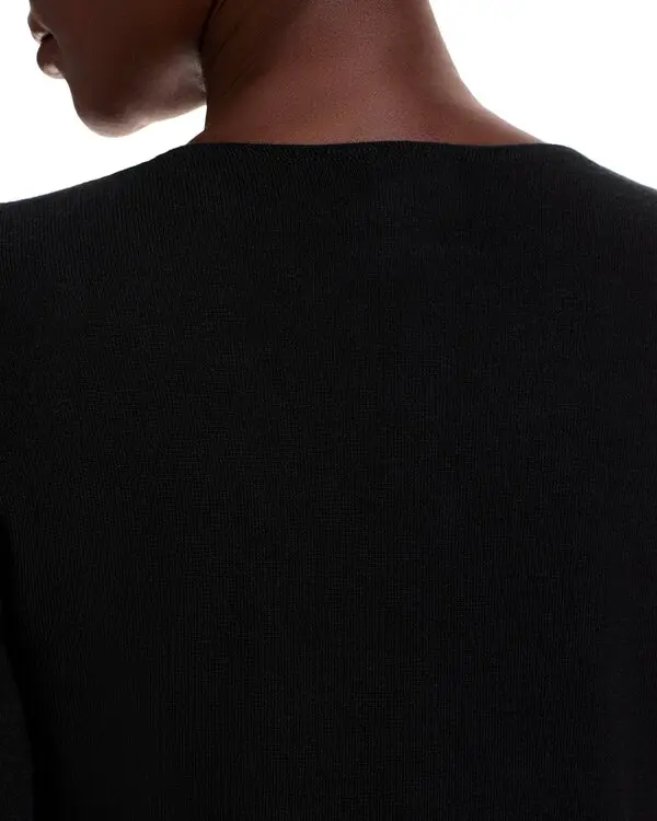 LESET Lauren Crewneck Cardigan - Black