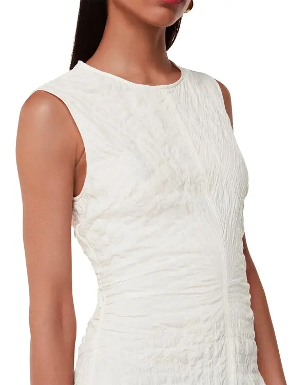 Whistles Lori Ruched Midi Dress - Ivory
