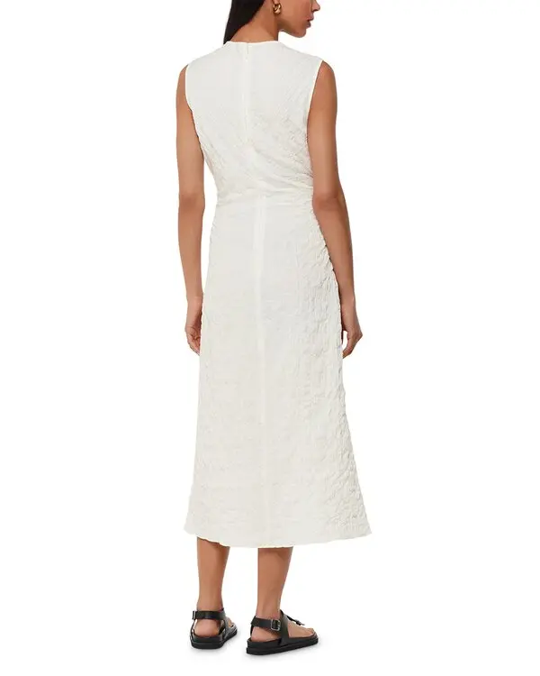 Whistles Lori Ruched Midi Dress - Ivory