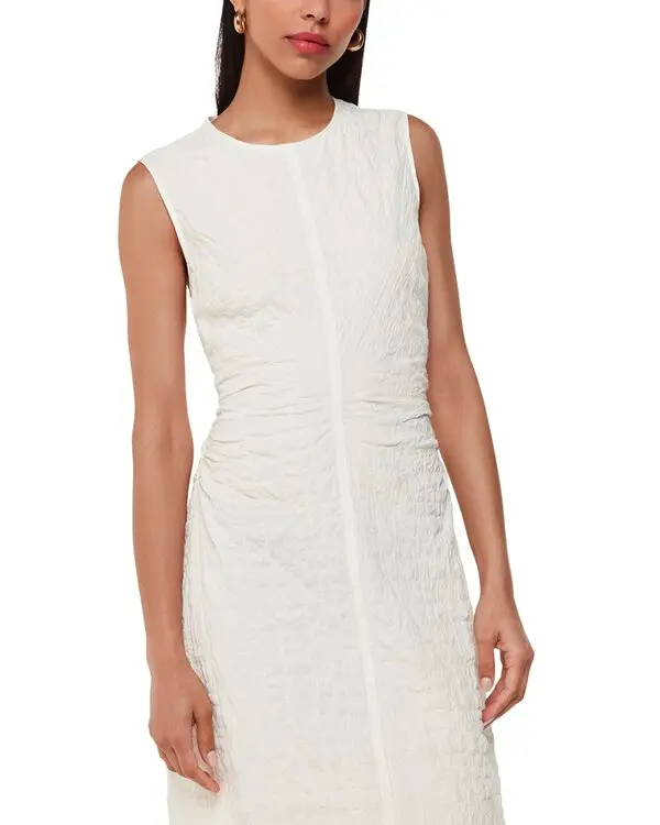 Whistles Lori Ruched Midi Dress - Ivory