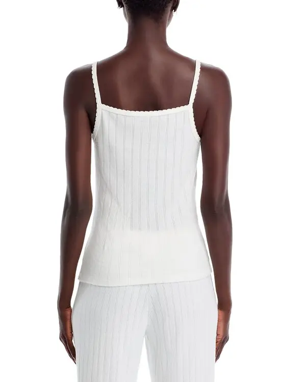 LESET Pointelle Tank - White