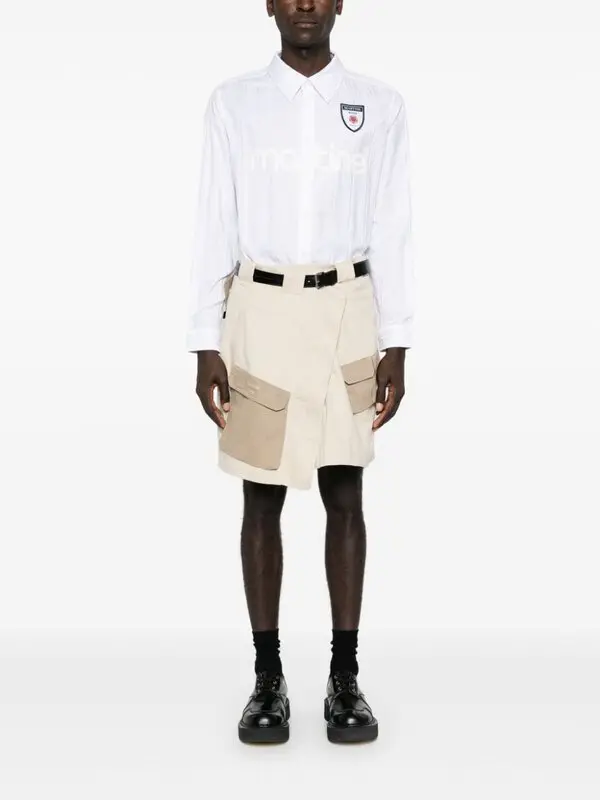 Martine Rose Logo-embroidered Asymmetric Skirt