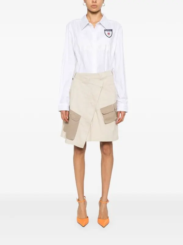 Martine Rose Logo-embroidered Asymmetric Skirt