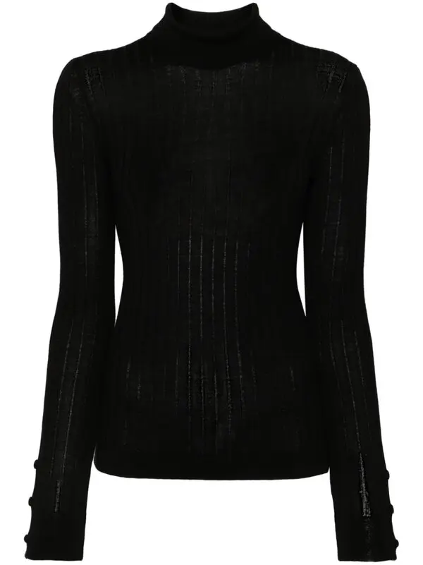 Moncler Ribbed Jumper - Black