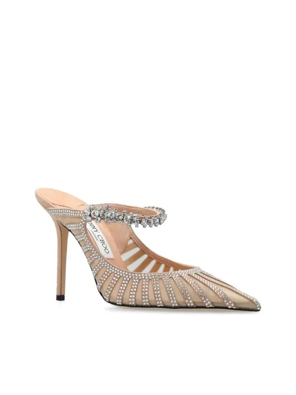 JIMMY CHOO 100mm Bing Crystal-embellished Mules