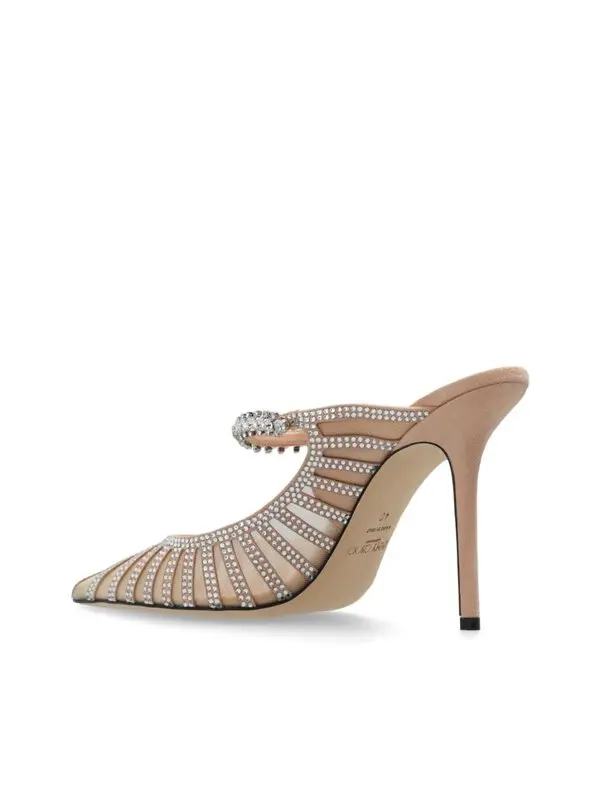 JIMMY CHOO 100mm Bing Crystal-embellished Mules