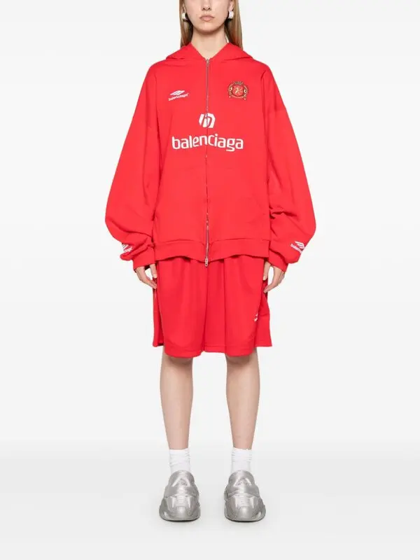 Balenciaga Soccer Baggy Track Shorts - Red | Editorialist