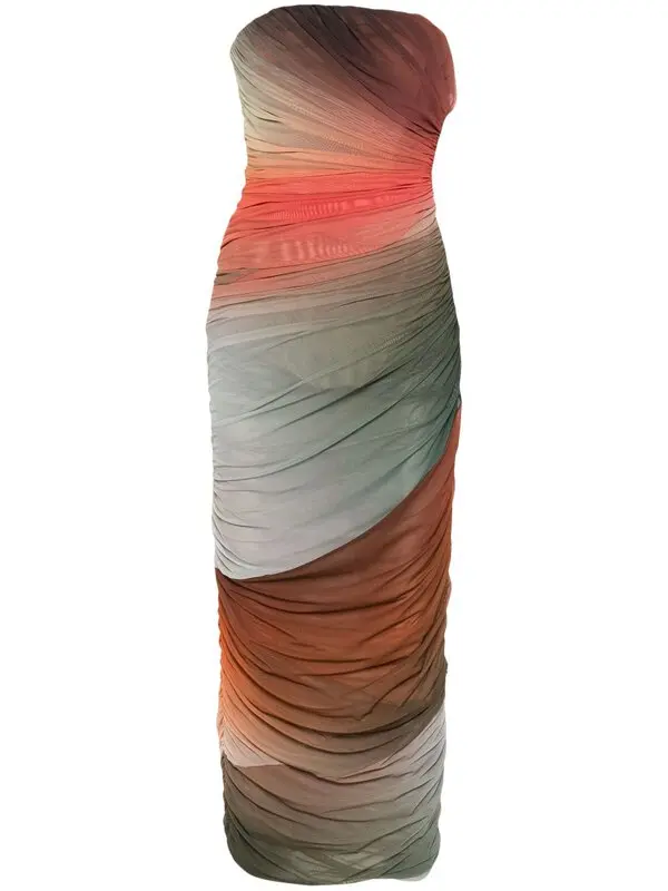 Attico Gradient Midi Dress - Multicolour