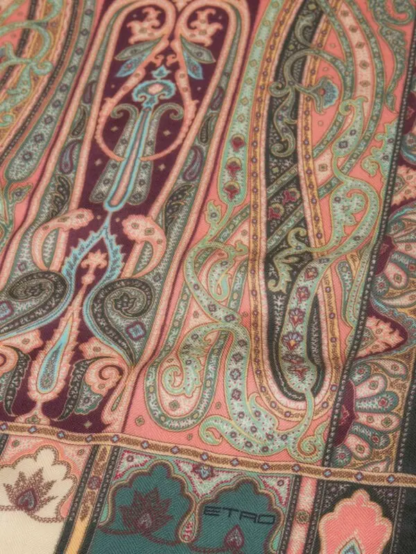 Etro Paisley-print Frayed Scarf - Neutrals