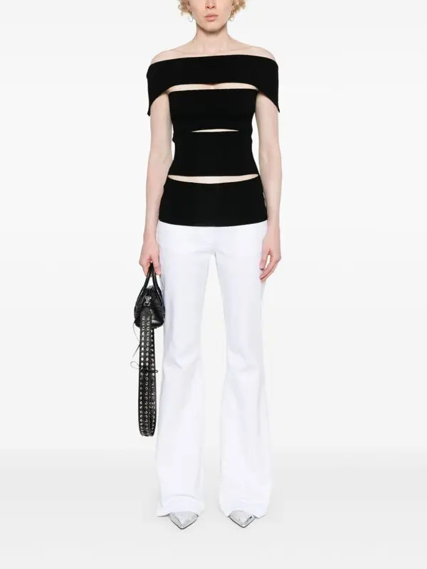 Givenchy Raw-cut Detail Low-rise Flared Jeans