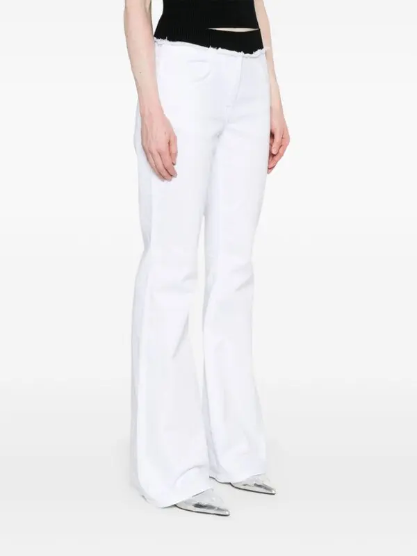 Givenchy Raw-cut Detail Low-rise Flared Jeans