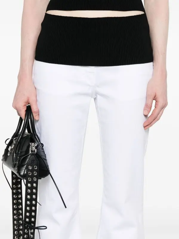 Givenchy Raw-cut Detail Low-rise Flared Jeans