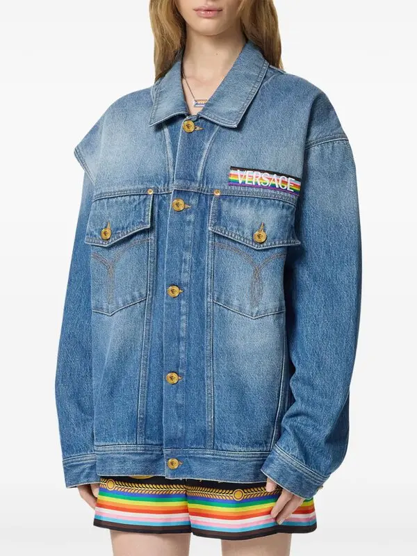 Versace Pride Barocco Oversize Denim Jacket