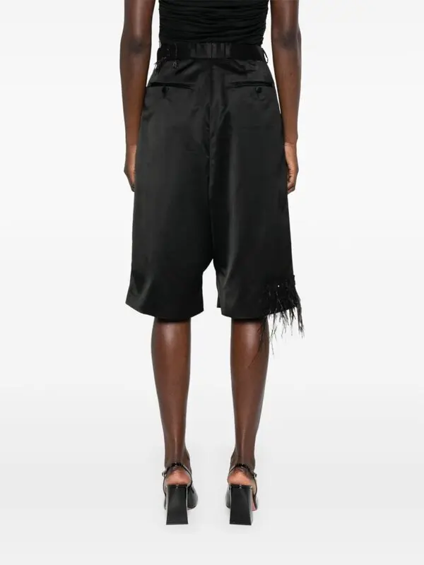 ALMAZ Feather-embellished Tailored Shorts