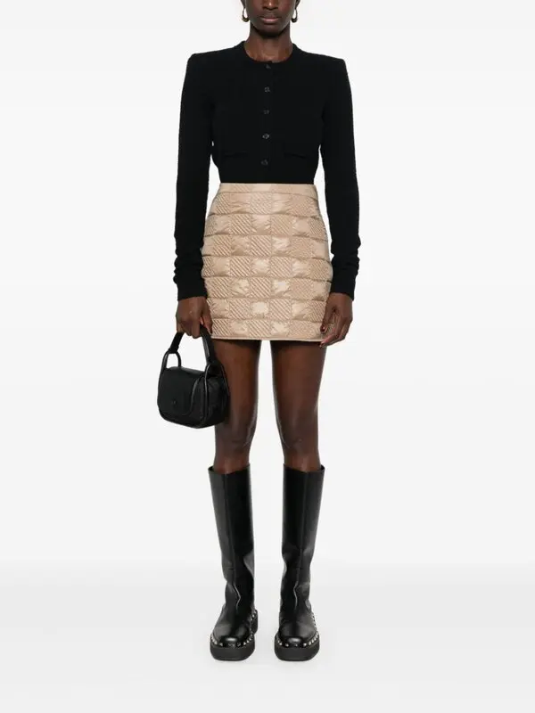 Moncler Quilted Mini Skirt - Brown