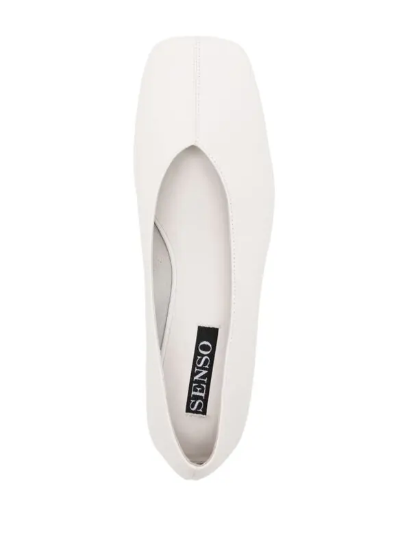 Senso Brynn Leather Ballerina Flats - White