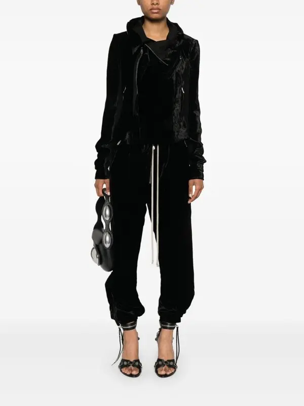 Rick Owens Drop-crotch Velour Track Pants