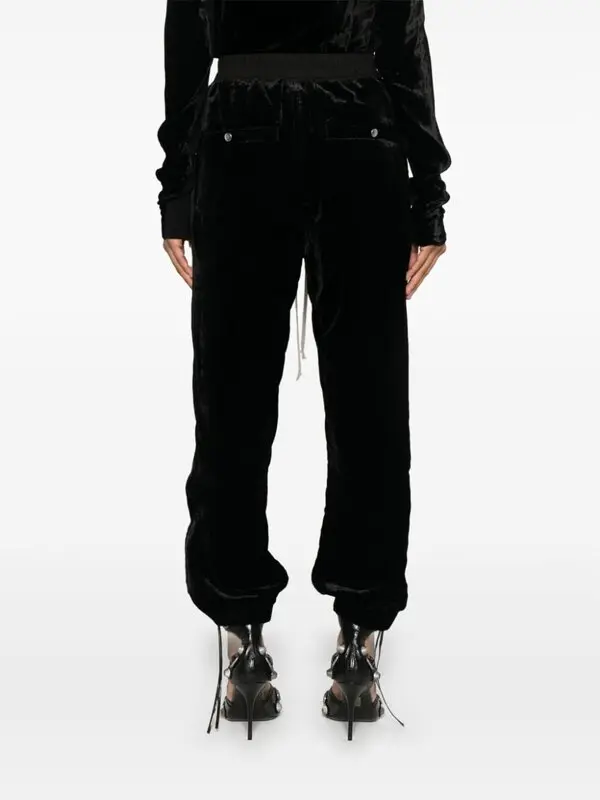Rick Owens Drop-crotch Velour Track Pants