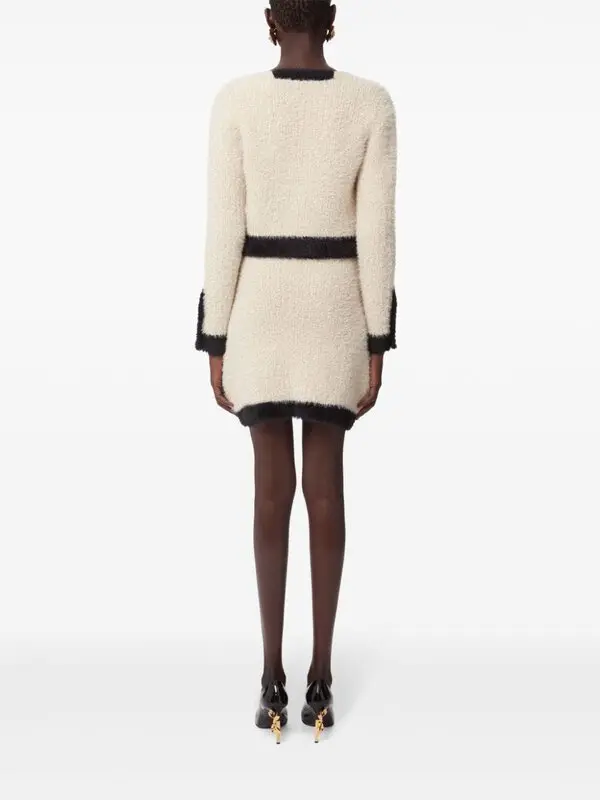 Nina Ricci Square Neck Tweed Cardigan