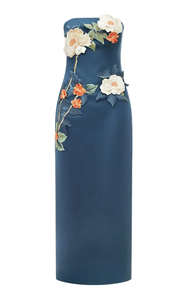 Leo Lin Rayna Floral-AppliquD Maxi Dress - Multi | Editorialist