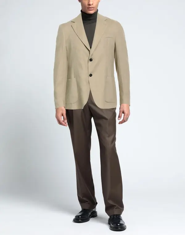 LIU •JO MAN Single-breasted Linen Blazer - Beige