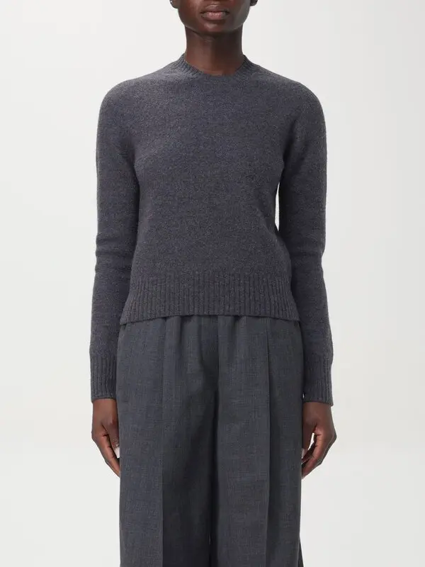 JIL SANDER Ribbed Crew Neck Pullover - Grey