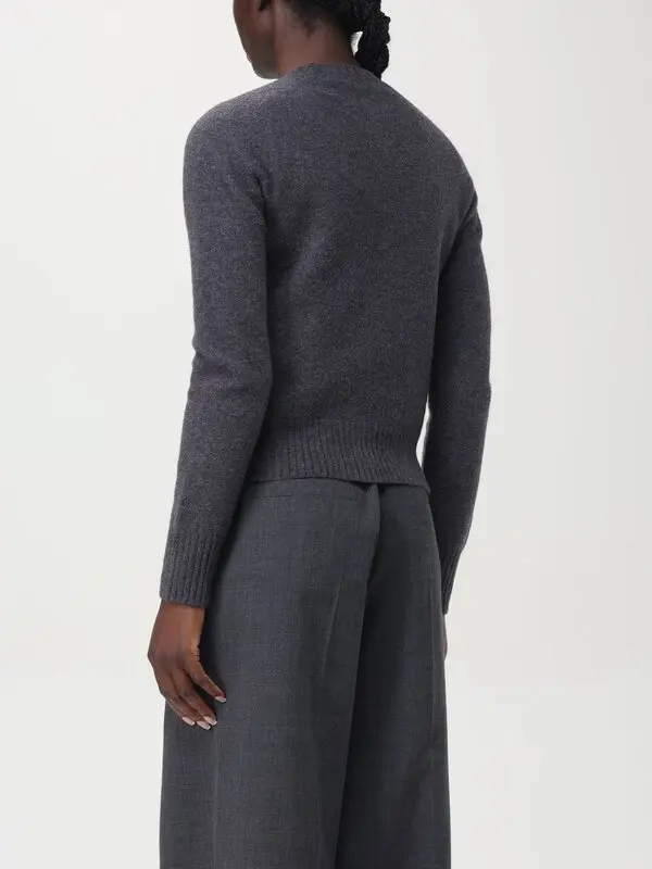 JIL SANDER Ribbed Crew Neck Pullover - Grey