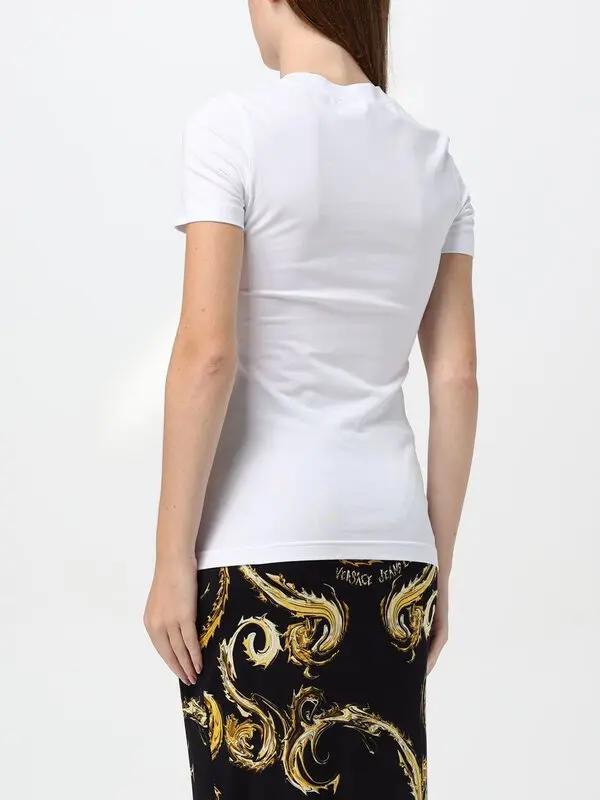 Versace T-shirt With Gold Medusa Chain Logo