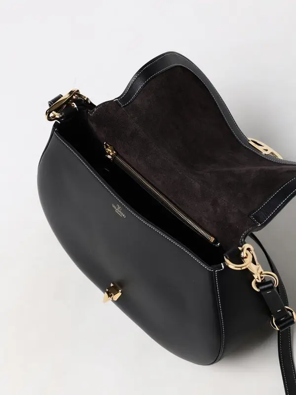 Valentino Garavani Leather Shoulder Bag - Black