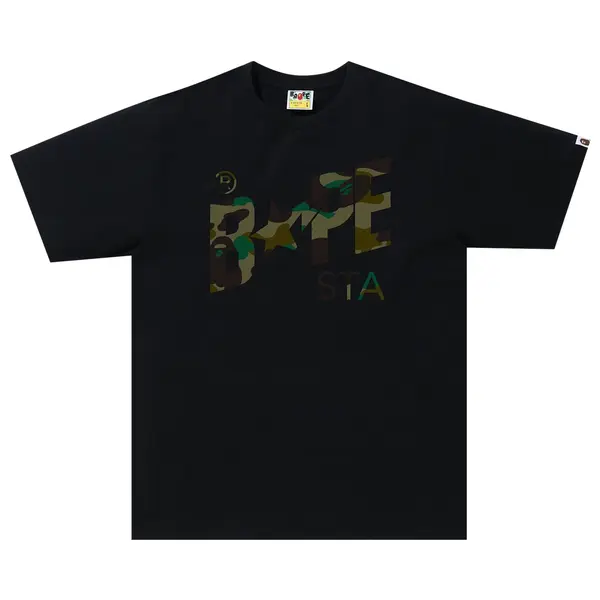 A BATHING APE Abc Camo Sta Logo Tee /green - Black