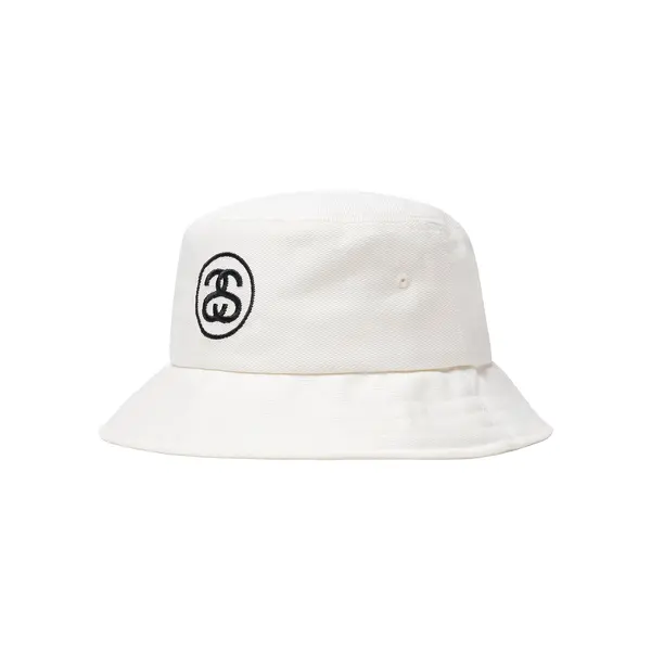StÜssy Ss Link Deep Bucket Hat - White
