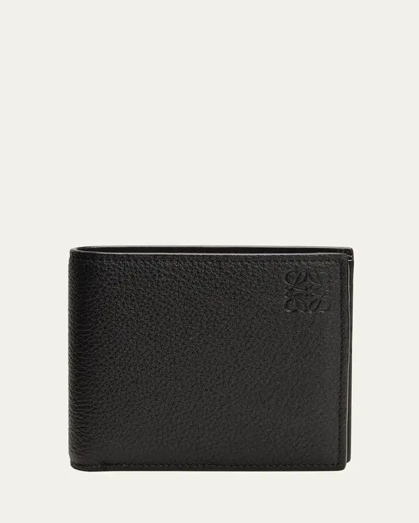 Loewe Anagram Bifold Leather Wallet - Black